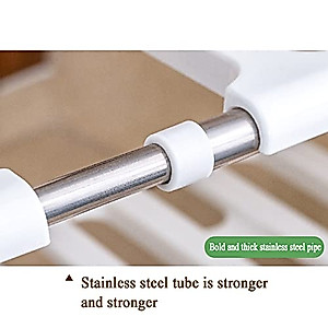 LEAYAN Under Sink Storage Storage Shelf for Bathroom Kitchen, Bathroom Under Sink Organizers and Storage Multi-Purpose Shelves for Kitchen Under Sink Rack Shelf, White 60x26x38cm