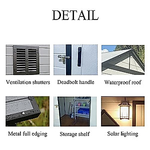 Storage shed，Sheds-Outdoor Storage Sheds，Storage shed with Ventilation shutters，Available as Temporary housing，It can Store All Kinds of Tools, with a Lock Design to Avoid Losing Items (Color : P)