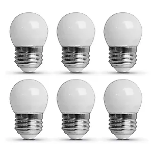 Feit Electric BP71/2S/W/LED/6 7.5-Watt EQ Non-DM E26 Base S11 Frost Specialty LED Light Bulb, 6-Pack
