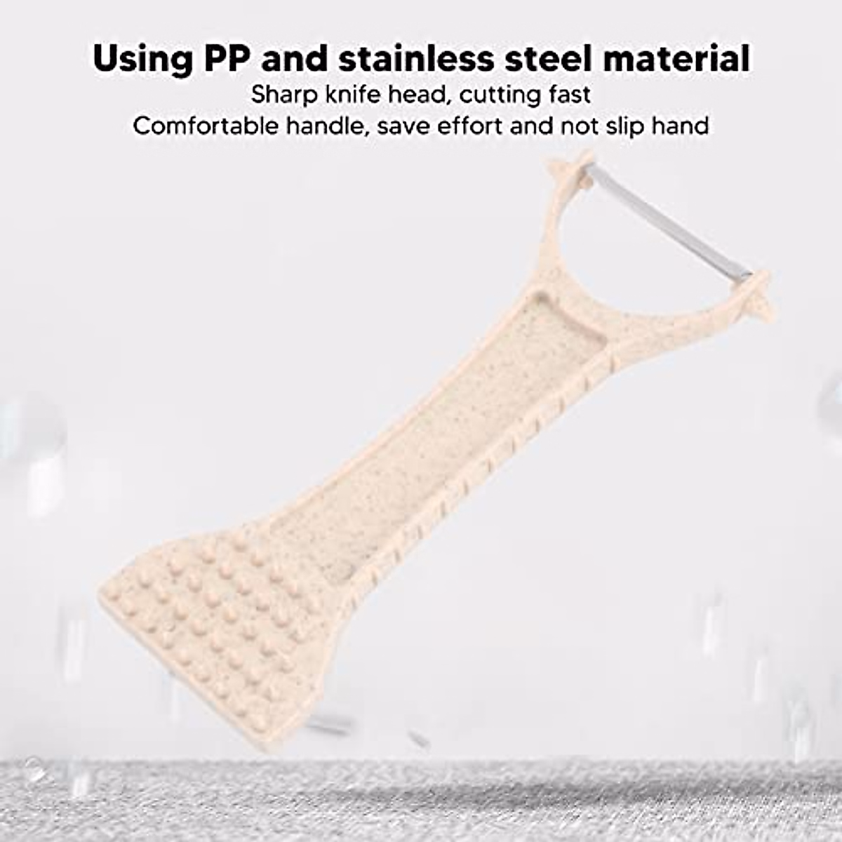 Fruit Peeler, Ergonomic Potato Peeling Tool Sharp Head for Kitchen (Beige)