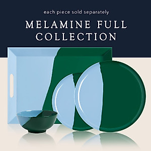 Thomas Fuchs Creative Durable Melamine Bowls Set of 4, Chip and Break-Resistant, Kid-Friendly Melamine Bowl Dinnerware Set, Dinner Bowl for Indoor and Outdoor, Dishwasher Safe, Ivory/Navy