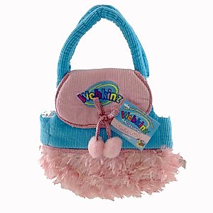 Webkinz Purse Turquoise Blue and Pink 8"