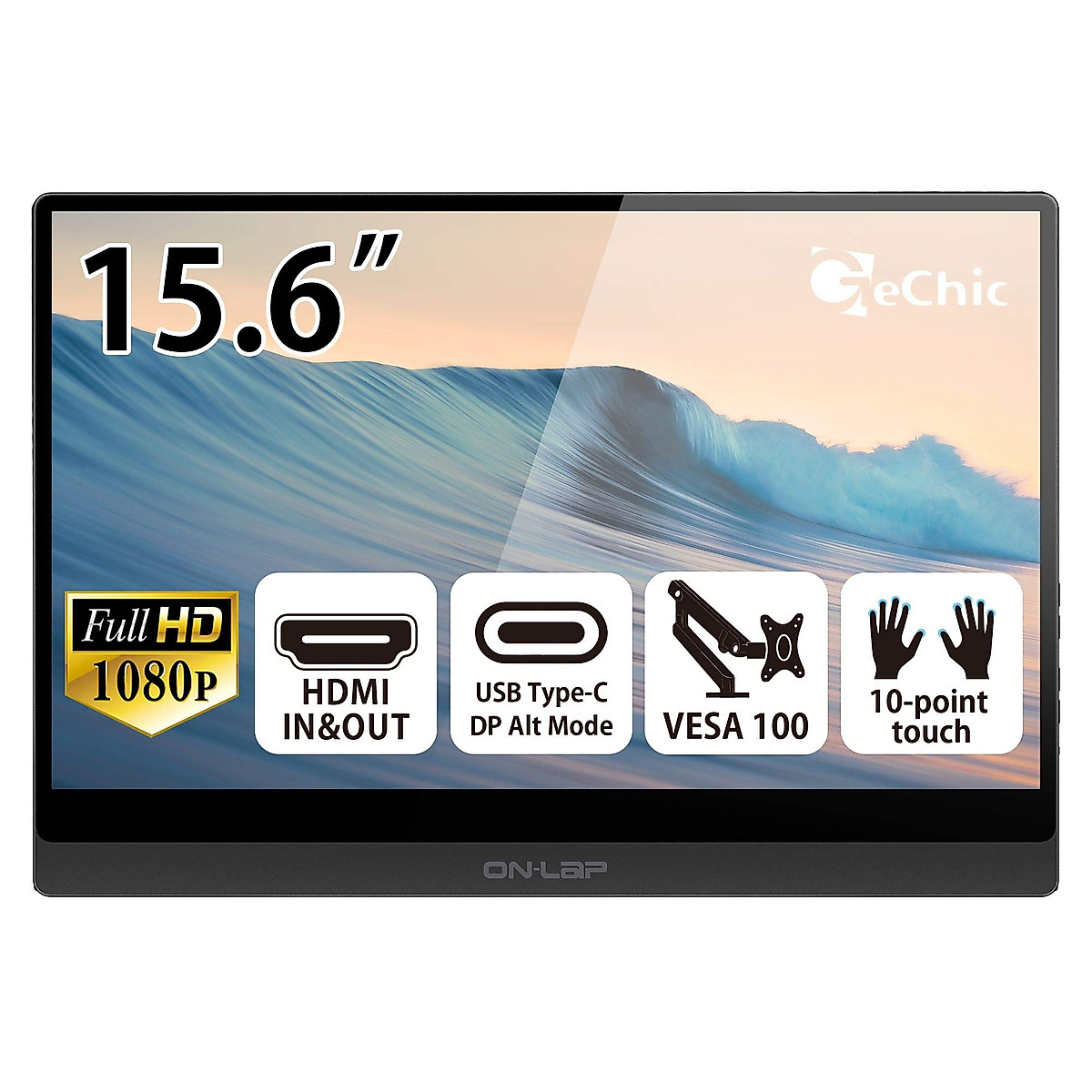 GeChic M505T 15.6-inch FHD Touchscreen Monitor with USB-C & HDMI
