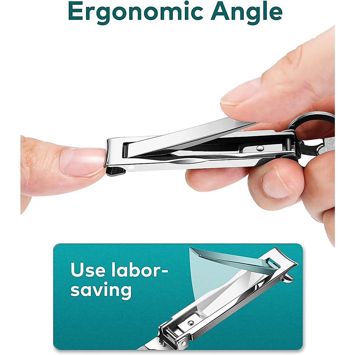 MR.GREEN Portable Nail ClippersMedical Grade Stainless Steel Foldable Nail Cutter Ultra Slim Travel Design