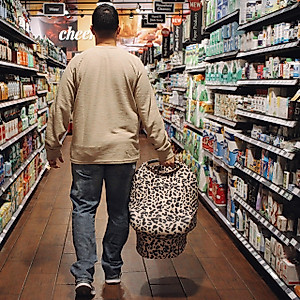 Nursing Cover Carseat Canopy-Multi-USE Soft Stretchy Car Seat Covers for Nursing Scarf, Breast Feeding, High Chair, Shopping Cart Cover, Park Swing, Changing Table Cover-Girl or Baby Boy-Cheetah Print