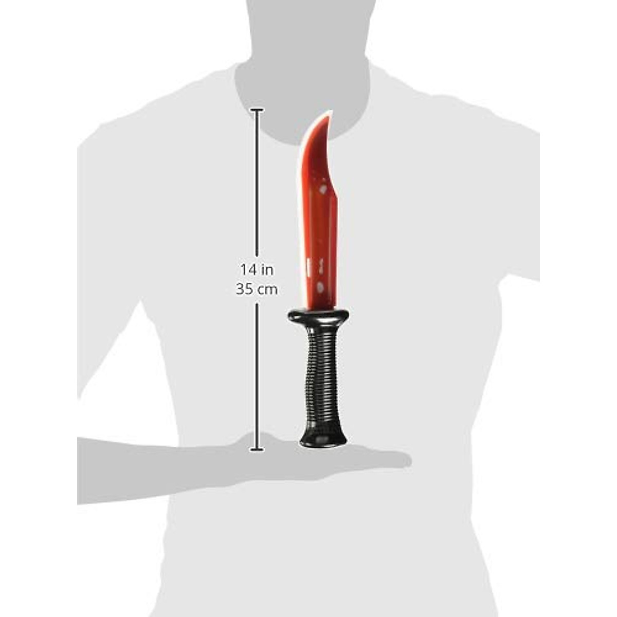 amscan Bleeding Nightmare Knife - 13", Black/Red - 1 Pc