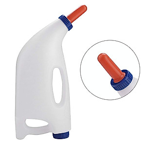 Redxiao~ Plastic Calf Milk Bottle, 4L Nursing Milk Feeder Calf Feeding Milk Bottle with Handle for Calf Cattle