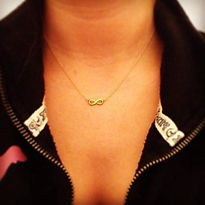 LANG XUAN Friendship Infinite 8 Necklace Lucky Elephant Star Pearl Circle Pendant Necklace for Women Gift Card… (Silver Infinite 8)