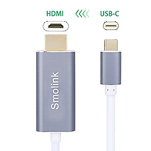 Smolink USB-C to HDMI Cable 15ft/4.5m(Thunderbolt 3 Compatible, HecToo USB-C HDMI 4K 60Hz Cable for 2017/2016 MacBook Pro, 2015 MacBook