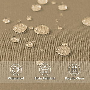 PNP FKJP Outdoor Bench Cushion 48" x 18" x 3", Waterproof Patio Furniture Cushions,Outdoor Porch Swing Cushion,Khaki (Cushion + Cover)