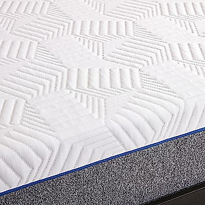 Airdown Queen Mattress,12 Inch Hybrid Mattress in a Box, Gel Memory Foam Mattress, Individually Wrapped Pocket Coils Innerspring Mattress for Motion Isolation,White
