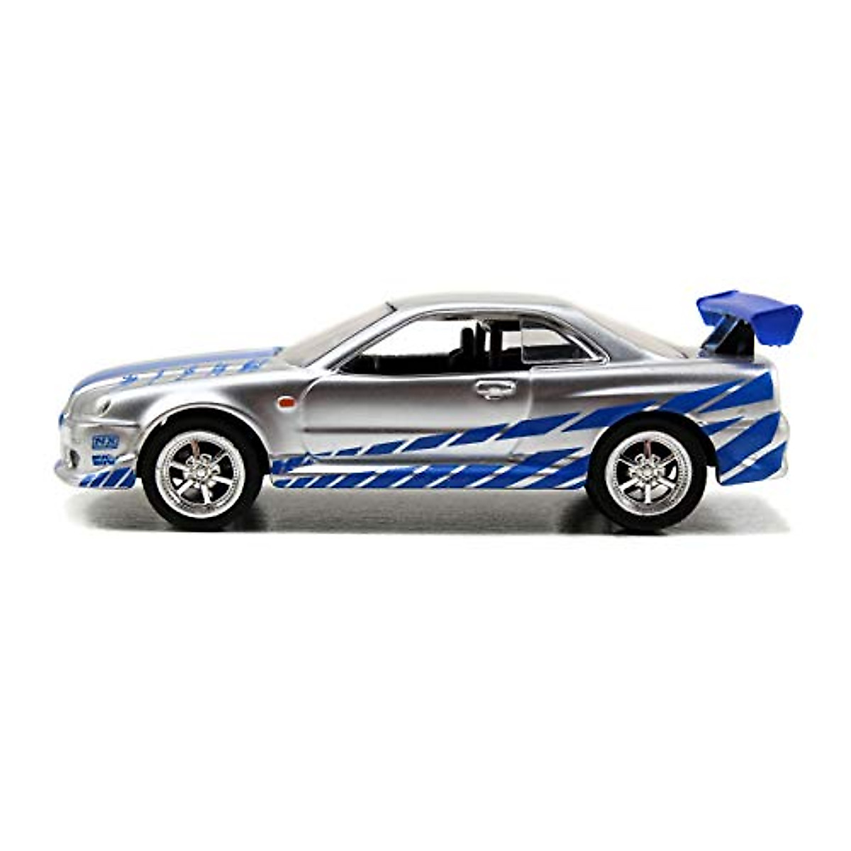 Jada Toys Fast & Furious 1:55 Brian's 2002 Nissan GT-R R34 Build N' Collect Die-cast Model Kit, Toys for Kids and Adults, Blue
