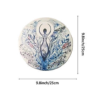 Volpz Goddess Drum Gaia, Tree of Life Siberian Drum Music Spiritual Shaman Drum, Mother Earth Healing Tender Drum, Hand Drum Musical Percussion Instrument