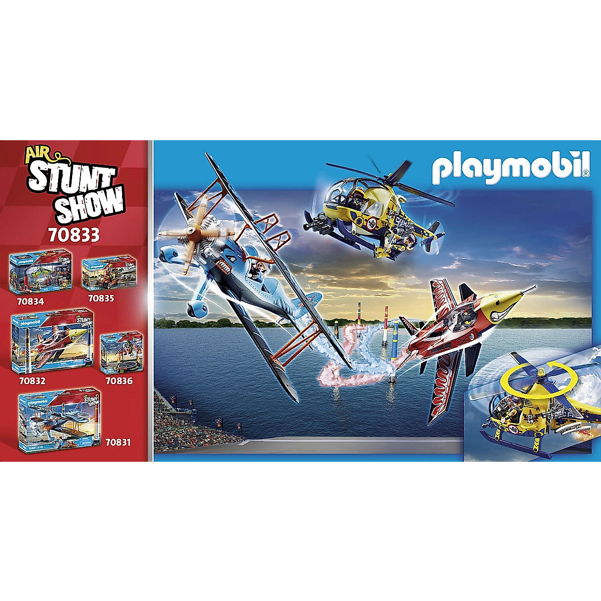 Playmobil Air Stunt Show Helicopter with Film Crew