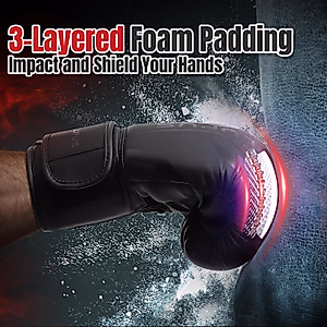 Liberlupus Boxing Training Gloves for Men & Women, Sparring Punching Gloves, Heavy Bag Workout Gloves for Boxing, Kickboxing, Muay Thai, MMA