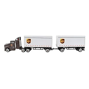 Daron UPS Die Cast Tractor with 2 Trailers