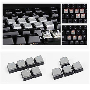 Boyuan Cherry MX Key Switch FPS Backlit Key Caps for Corsair Gaming Keyboards !(Gray)