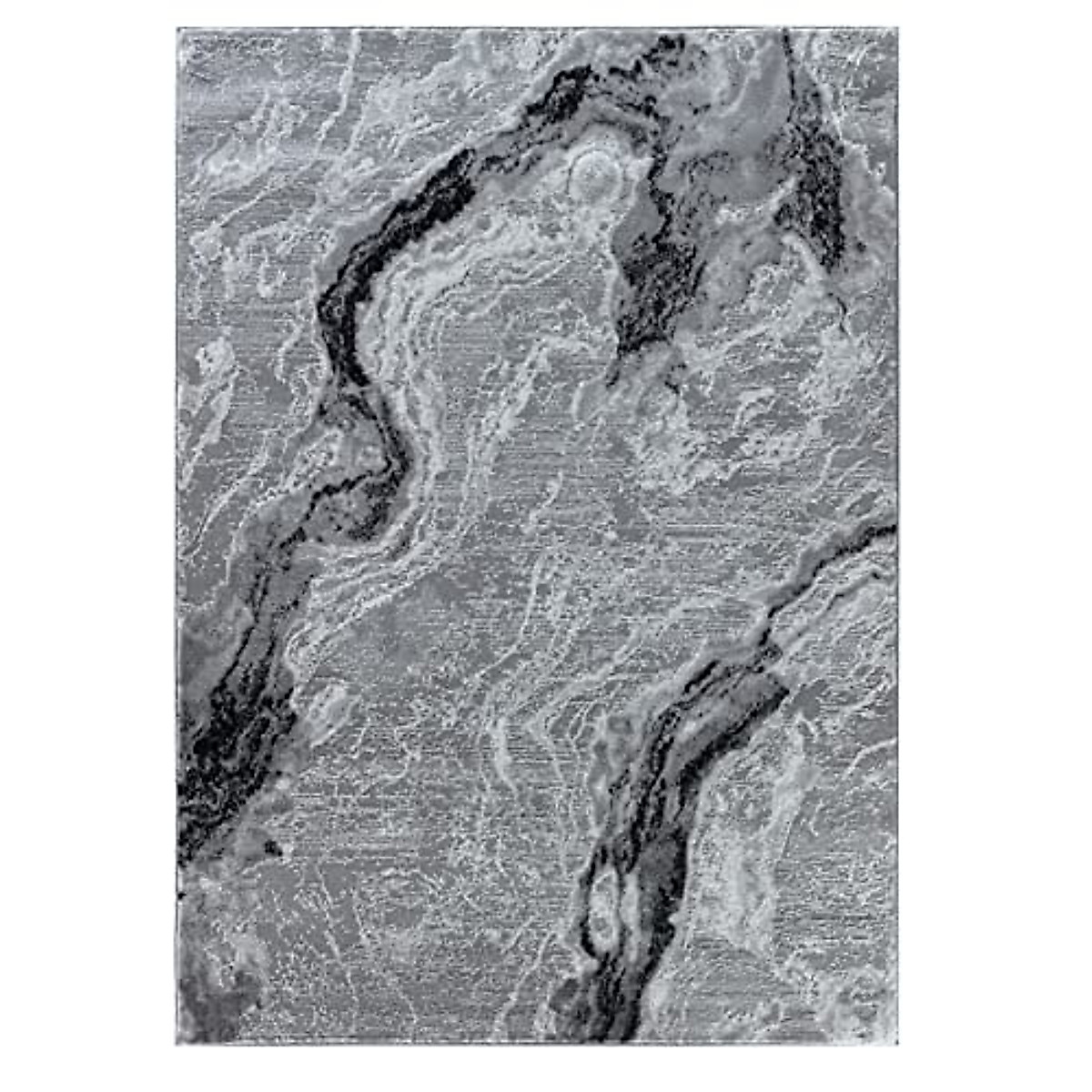 GLORY RUGS Modern Abstract Area Rug 8x10 Grey Black Large Rugs for Home Office Bedroom and Living Room