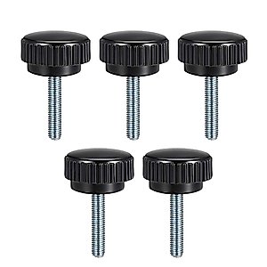 uxcell M8 x 30mm Male Thread Knurled Clamping Knobs Grip Thumb Screw on Type 5 Pcs