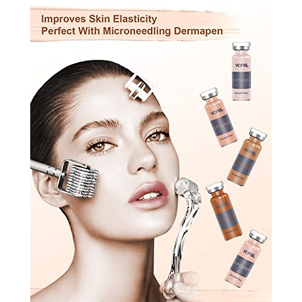 VOFEL BB Glow Starter Kit BB Glow Pigment for Skin Treatment Kit 5 Shades 10 Vials 5ML