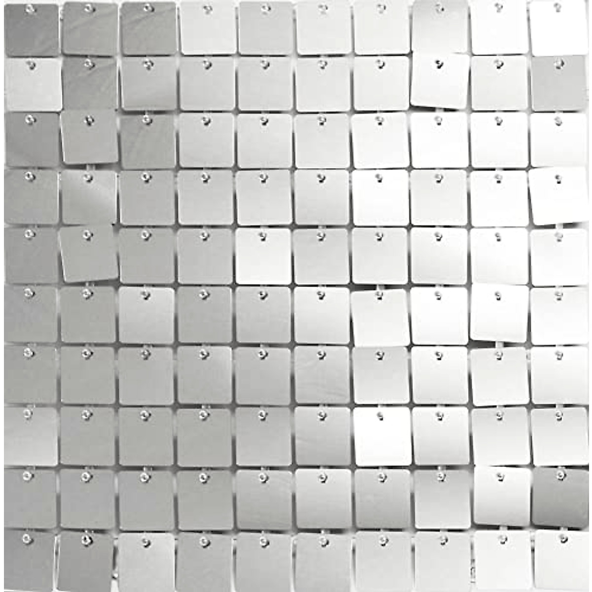 Kate 24pcs/Set Assembled Silver Shiny Sequins Wall Backdrop Panels Shimmer Photography Props for Birthday Wedding Party Decoration 30x30cm