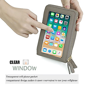 myfriday Touch Screen Crossbody Phone Purse for Women, Rfid Blocking Small Cellphone Shoulder Purse with 2 Adjustable Strap