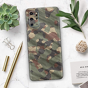 DesignSkinz Traditional Camouflage Fabric Pattern Protective Vinyl Decal Wrap Skin Cover Compatible with The Samsung Galaxy S20 (Screen Trim & Back Glass Skin)