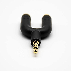 Elecbee 2 in 1 Headphone Adapter 3pole Male to 2 Female U Shape Audio Cable Adapter