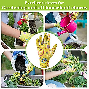 PROMEDIX P Gardening Gloves for Women 3 Pairs,Stretchy Gardening Gloves