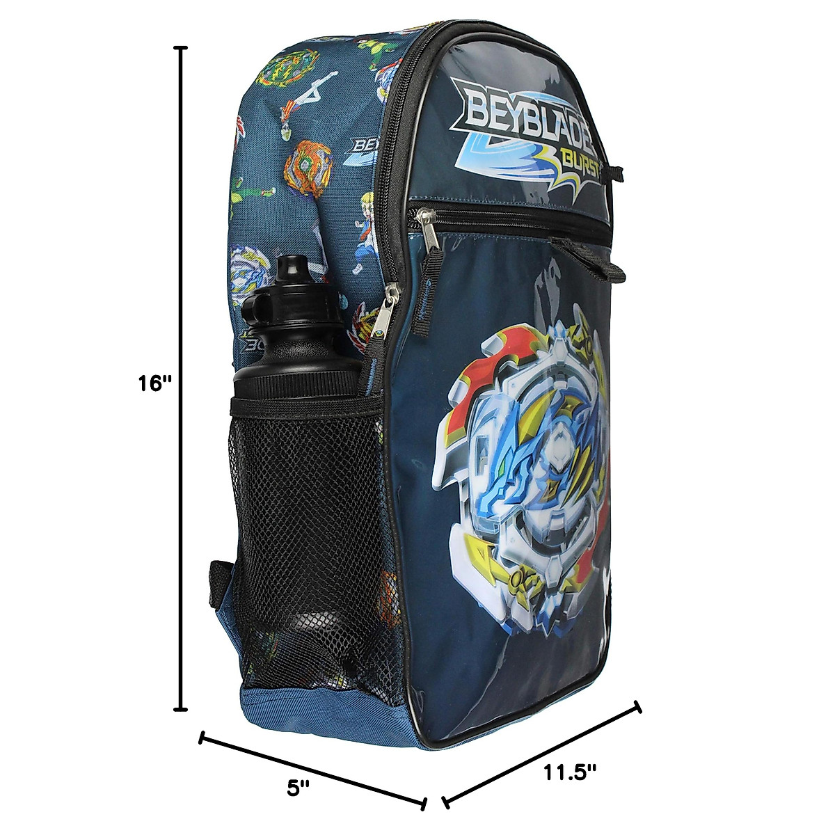 Beyblade Burst Spinner Tops Backpack Lunch Bag Water Bottle Ice Pack 5 PC Mega Set