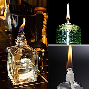 EBaokuup 14Pcs Long Life Fiberglass Replacement Wicks for Outdoor Tiki Torches Patio Lighting Garden Lights Oil Lamps-9.85Inch