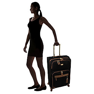 Steve Madden Designer Luggage Collection - 3 Piece Softside Expandable Lightweight Spinner Suitcase Set - Travel Set includes 20 Inch Carry on, 24 Inch & 28-Inch Checked Suitcases (Harlo Black)