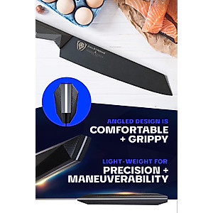 Dalstrong Kiritsuke Knife - 8.5 inch - Shadow Black Series - Black Titanium Nitride Coated - High Carbon - 7CR17MOV-X Vacuum Treated Steel Kitchen Knife - Sheath - Chef Knife - NSF Certified