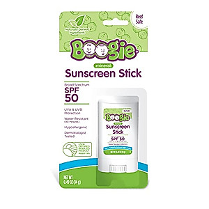 Baby Sunscreen by Boogie Block, Mineral Sunscreen Stick, Naturally Derived, Water Resistant, SPF 50, 0.49 Oz, Pack of 1