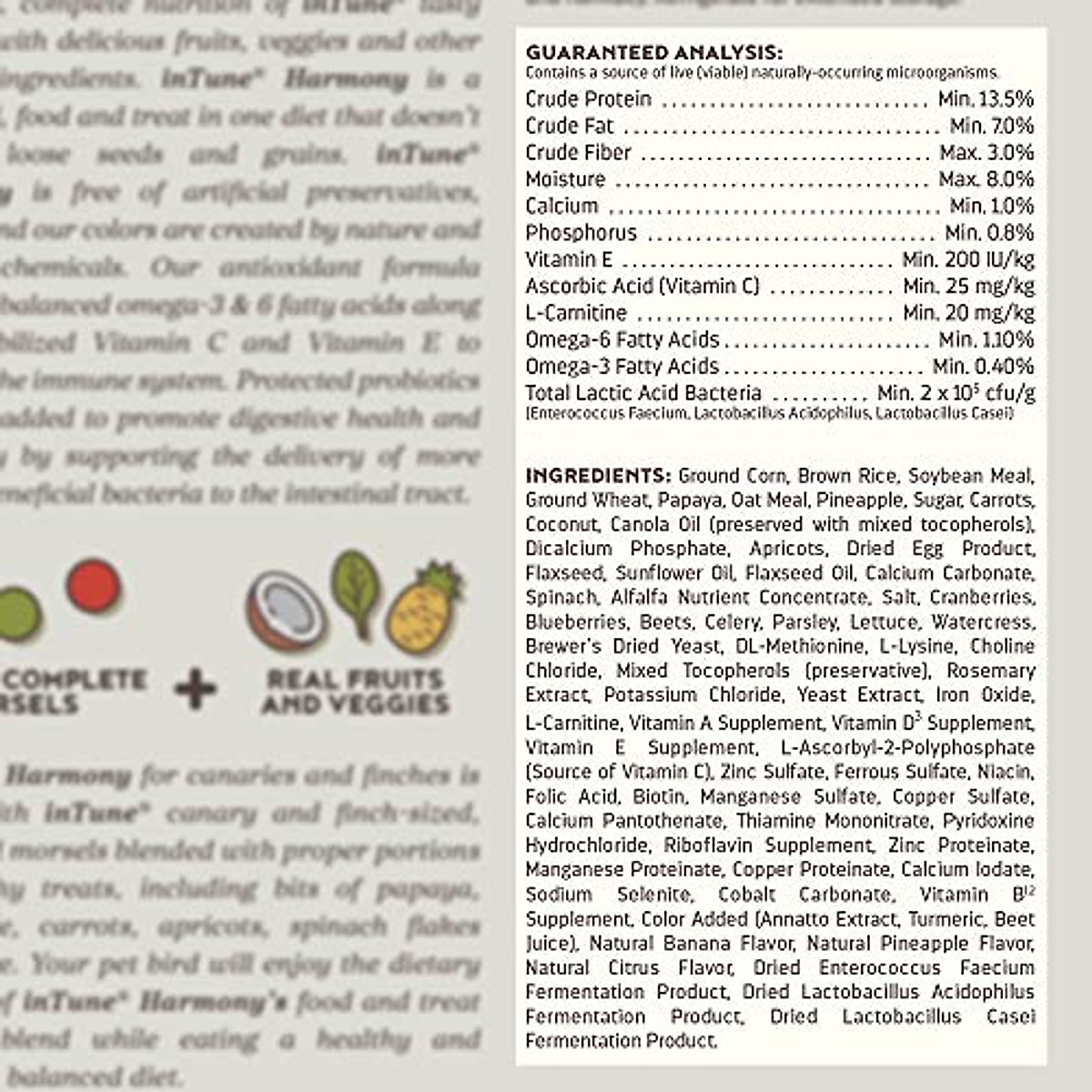 Intune Higgins Harmony Canary/Finch Food 2Lb