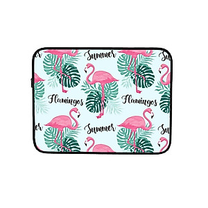Cute Flamingo Tropical 13 inch Portable Laptop Sleeve Compatible with MacBook Air Notebook Computer Case for Men Women College School Students