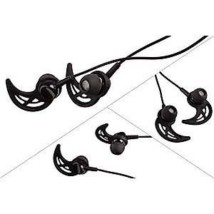 Xcessor 4 Pairs (8 Pieces) Universal Silicone Earhooks. Earphone Accessory for Sports. Compatible with The Most Popular in-Ear Headphones. Black