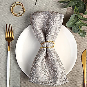 12 Pieces Gold Napkin Rings Metal Spiral Napkin Rings Buckles Simple Alloy Napkin Rings Serviette Napkin Holder Ring for Weddings, Receptions, Dinner Party, Banquet, Buffet Table Decor (Gold)