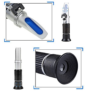 Agriculture Solutions Antifreeze Refractometer Displaying in Fahrenheit for Checking Freezing Point of Automobile Antifreeze Systems and Battery Fluid Condition. Battery Acid, Glycol, Coolant, Antifreeze Tester