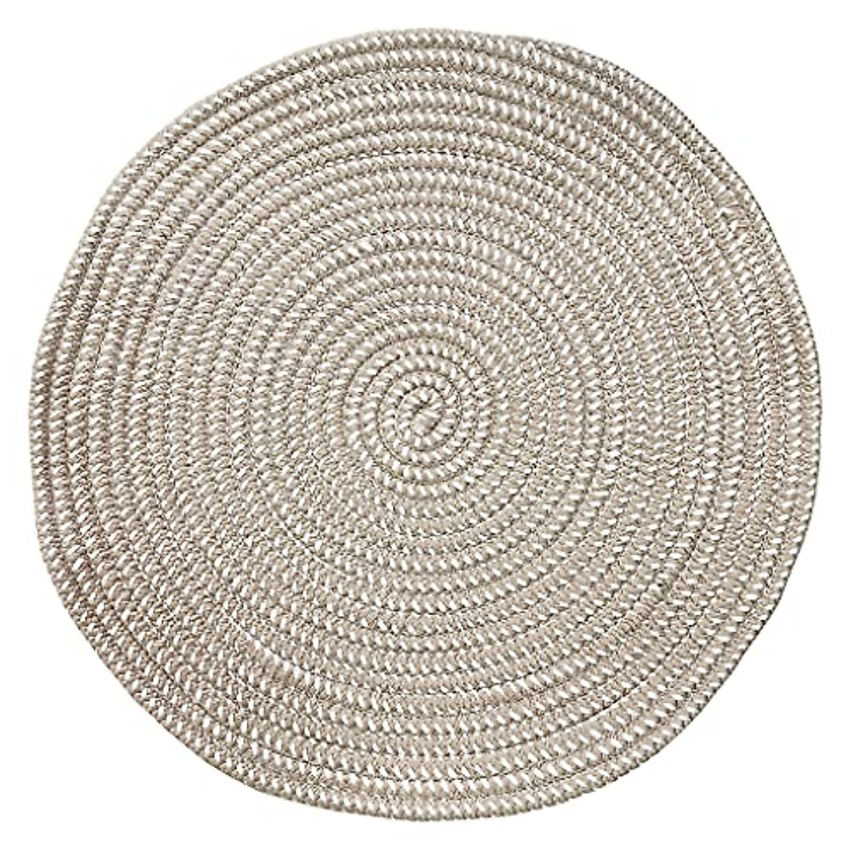 Hand Woven Round Area Rugs Living Room Bedroom Study Computer Chair Cushion Base Mat Round Carpet Lifts Basket Swivel Chair Pad Coffee Table Rug(2' Round, Light Camel)