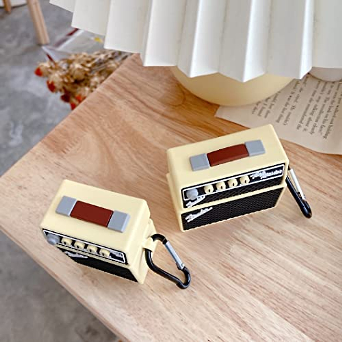 Retro Sound Silicone Earphone Case for AirPods Pro Case Wireless Headphone Protective Cover with Hook Gifts Suitable for Friends and Family (for airpods pro)