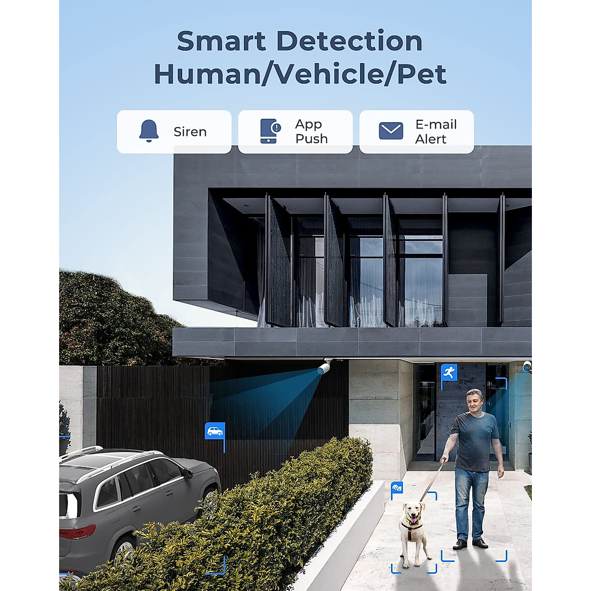 REOLINK 12MP Security Camera System Commercial, 8pcs H.265 12MP PoE Security Cameras Wired Outdoor, Person Vehicle Pet Detection, Spotlight Color Night Vision, 16CH NVR 4TB HDD, RLK16-1200B8-A