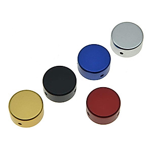 Dopro Metal Guitar Effect Pedal Footswitch Toppers Effect Foot Nail Caps Aluminium Pedal Protection Cap with Multi Colors 5-Pack
