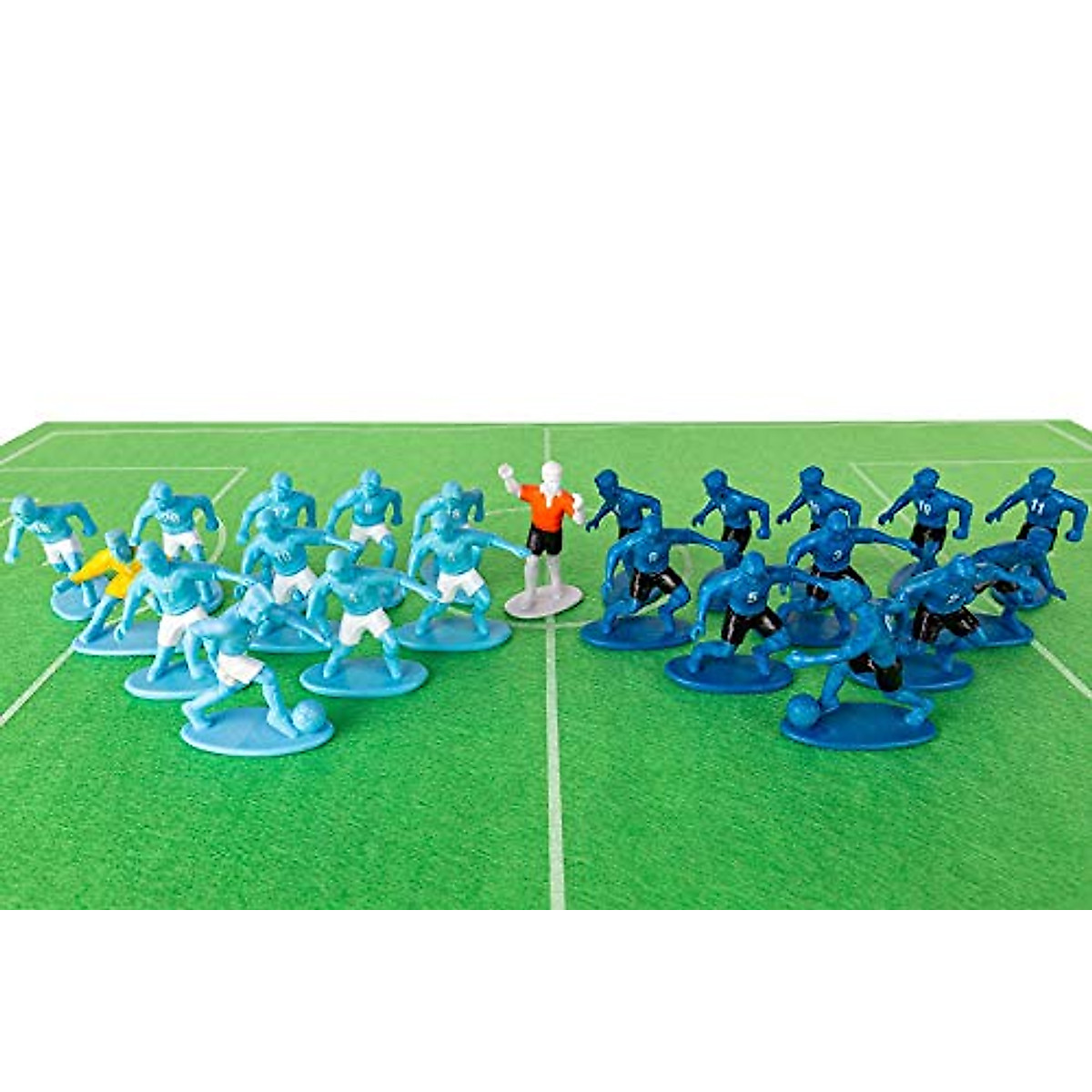 Soccer Guys - Navy/Black vs Blue/White - Sports Action Figures That Inspire Endless Hours of Creative Play in Kids Who Love Sports. Agest 3+