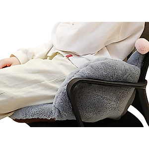 GREUS Cute Crown Shaped Seat Cushion for Desk Kitchen Dining Office Chair Soft Comfort Warm Fluffy Plush Lazy Sofa Couch Seat Pads Pillow Relieves Back Coccyx Sciatica Tailbone Pain Relief Floor Mat