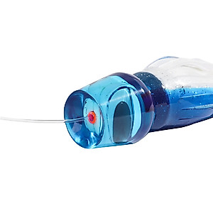 5 Pcs/Bag Blue Fly Fish Saltwater Trolling Fishing Lures Tuna Mahi Wahoo Dora Saltwater Big Game Fishing Tackle (12in Squid+Blue Fly Fish)