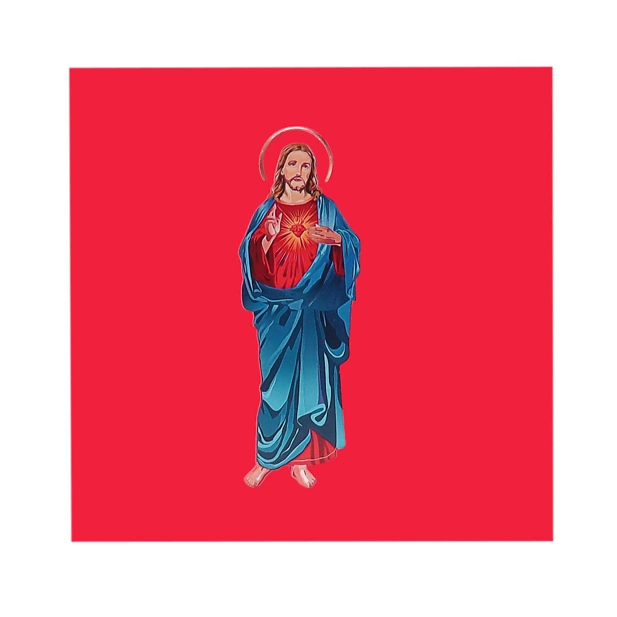 iGifts And Cards Inspirational Jesus 3D Pop Up Greeting Card – Religious Merry Christmas Wishes, Happy Easter Gift, Priest Thank You Card, Religious Birthday Present, Pastor, Deacon Ordination 6" X 6"