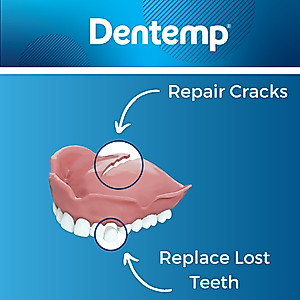 Dentemp Repair Kit - Repair-It Advanced Formula Denture Repair Kit - Denture Repair Kit Repairs Broken Dentures - Denture Repair to Mend Cracks & Replace Loose Teeth…