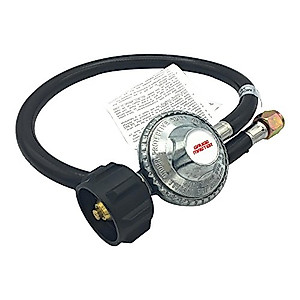 Gauge Master Premium 2 Foot Universal QCC1 Low Pressure LP Propane Regulator - BBQ Grill Replacement Hose fits Most LP Gas Grills, Heaters and Fire Pit Table - 3/8" Female Flare Nut (2 Feet)