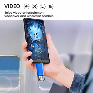 KALSAN 128GB USB Flash Drive, Type C Dual USB Disk(USB-A 3.0/Type C 3.0), High Speed 128GB Thumb Drive 128GB USB Pen Drive for Type C Smartphones, Tablets, PC, New MacBook-Blue